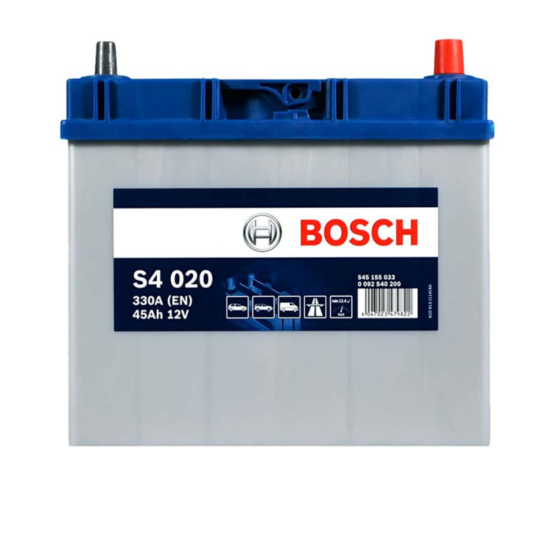 Аккумулятор автомобильный BOSCH (S40 200) (B24) Asia 45Ah 330A R+ т.к ...