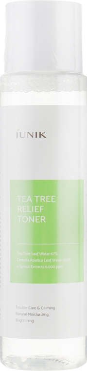 Успокаивающий тонер с чайным деревом - iUNIK Tea Tree Relief Toner ...
