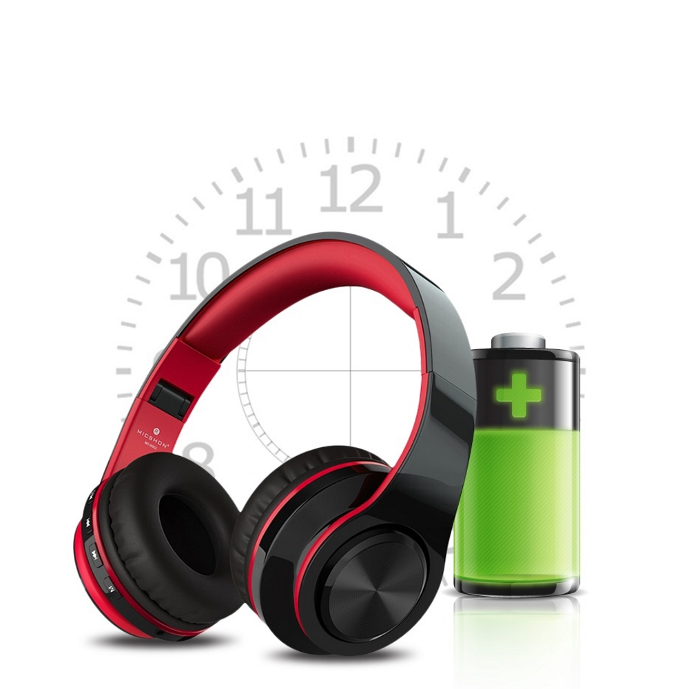 Беспроводные полноразмерные Bluetooth наушники UKC P10 Красные 300мАч ...