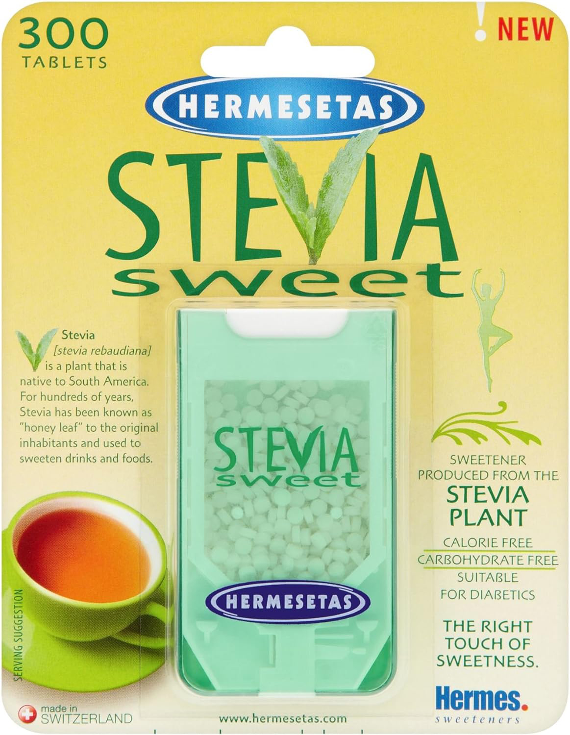 Стевия Hermesetas Stevia 300 тaблеток (7610211158303) – купить в Киеве ...