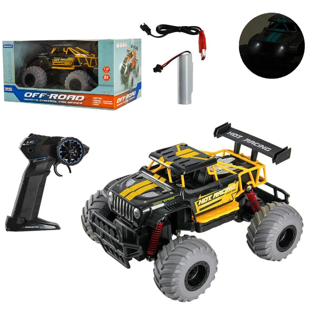 Машина OFF-ROAD на радиоуправлении внедорожник 4х4 желтая (YD898 ...
