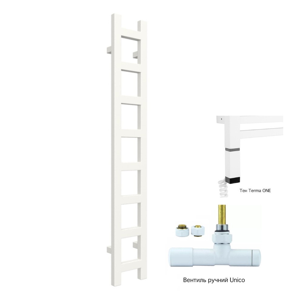 Полотенцесушитель комбинированный Terma Easy 1920x200 White mat, тен ...