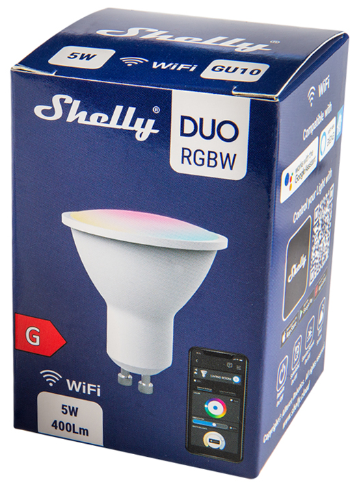 Умная Wi-Fi лампа Shelly "Duo RGBW GU10" LED диммируемая 5 Вт ...