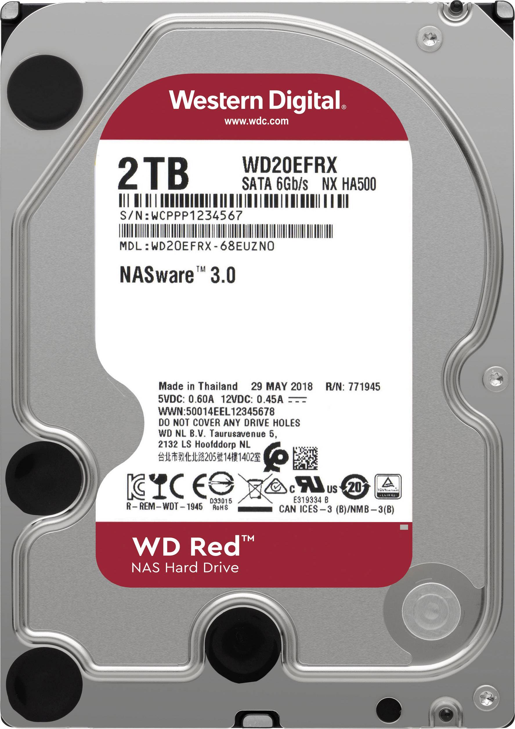 Накопичувач HDD SATA 2.0TB WD Red NAS 5400rpm 256MB (WD20EFAX) – фото ...