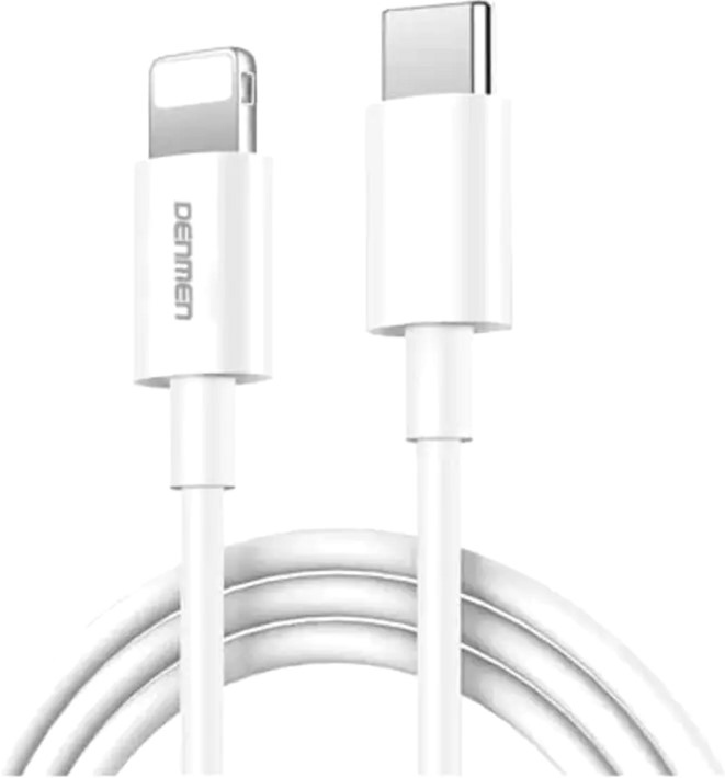 Кабель Denmen D10L Type-C/Lightning PD 20W 1 м 2 шт White (DM-D10L-WH) – фото, відгуки ...