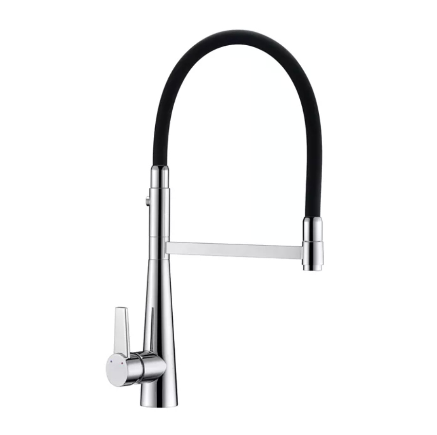 Змішувач з гнучким виливом для кухні GAPPO G4398-15, чорний/хром – фото, відгуки, характеристики ...