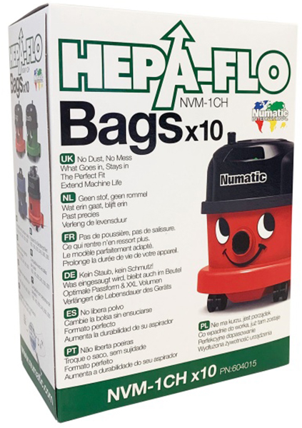 Комплект мешков для пылесоса Numatic Hepa Flo 604015 NVM 1CH – фото ...