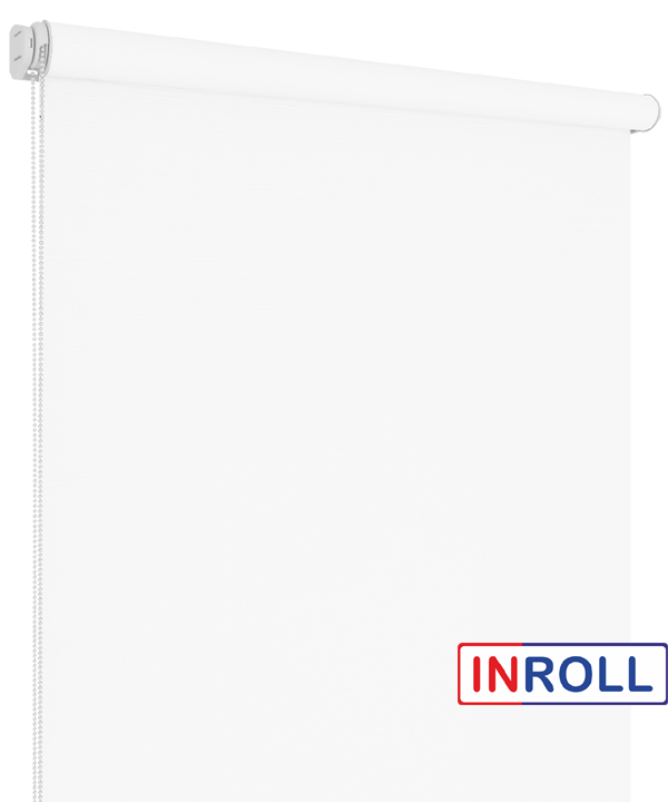 Ролета тканевая INROLL Есо-Mini Plus 90х165 см Len Белый 800 – фото ...