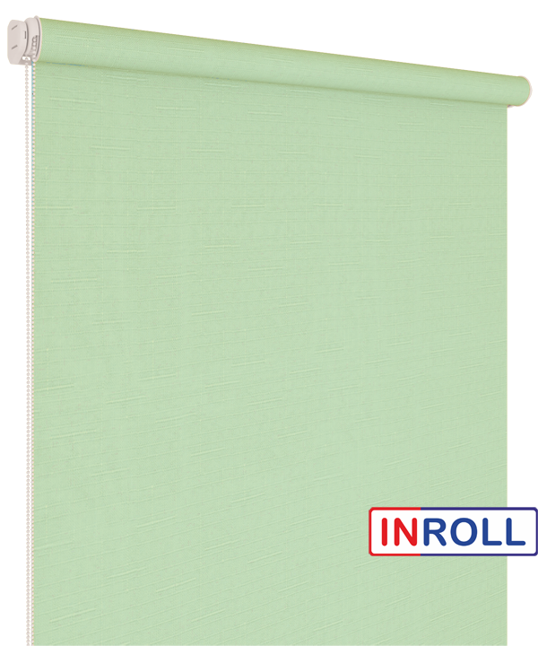 Ролета тканевая INROLL Есо-Mini Plus 97,5х165 см Len Светло-мятный 2073 ...
