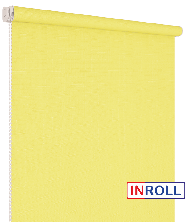 Ролета тканевая INROLL Есо-Mini Plus 65х165 см Len Лимонный 2072 – фото ...