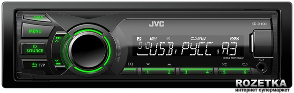 Автомагнитола JVC KD-X100EE – низкие цены, кредит, оплата частями в интернет-магазине ROZETKA ...