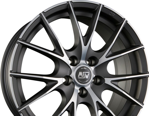 MSW MSW 25 Matt Titanium Full Polished R17 W8 PCD5x112 ET48 DIA73.1 ...