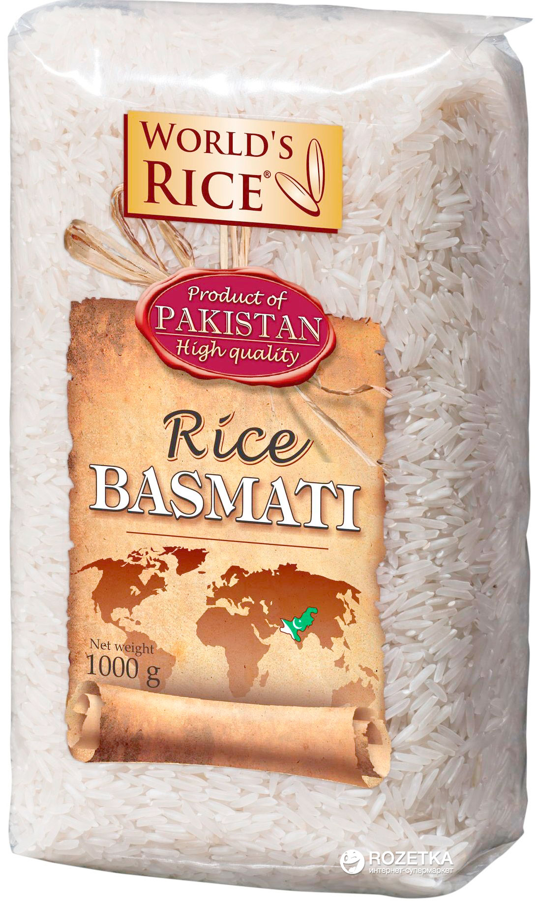 Рис World's Rice Басмати Пакистанский 1 кг (4820009101913) – купить по ...