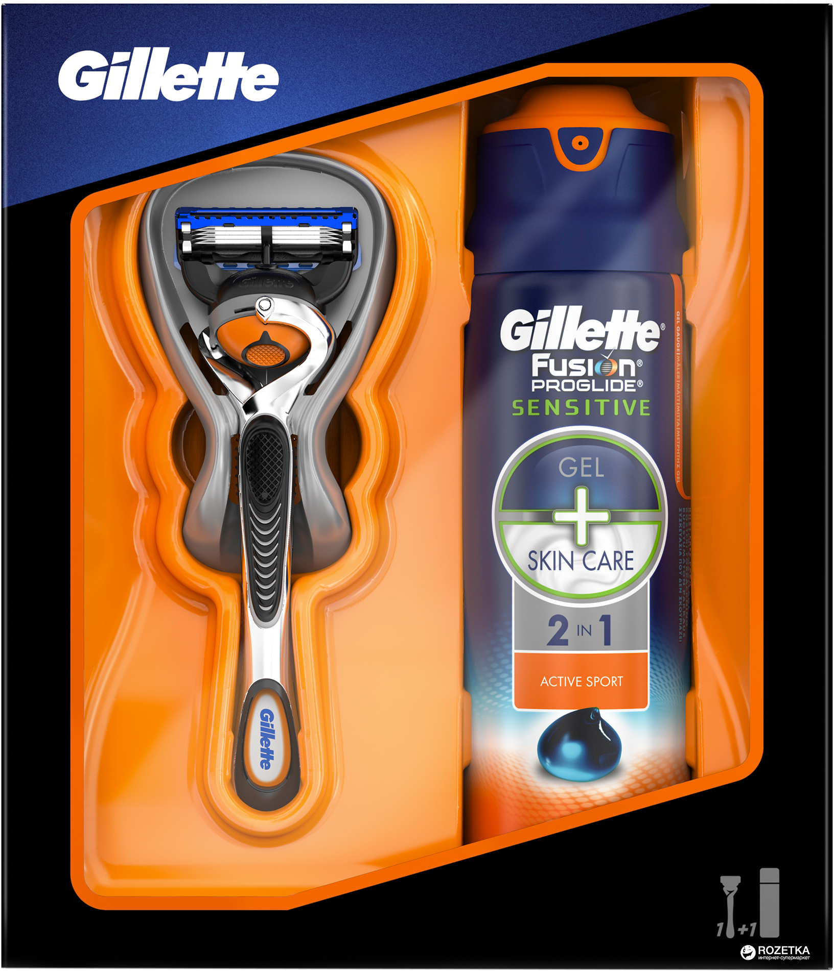 Набор Gillette Fusion ProGlide Flexball Бритва + Гель для бритья ...
