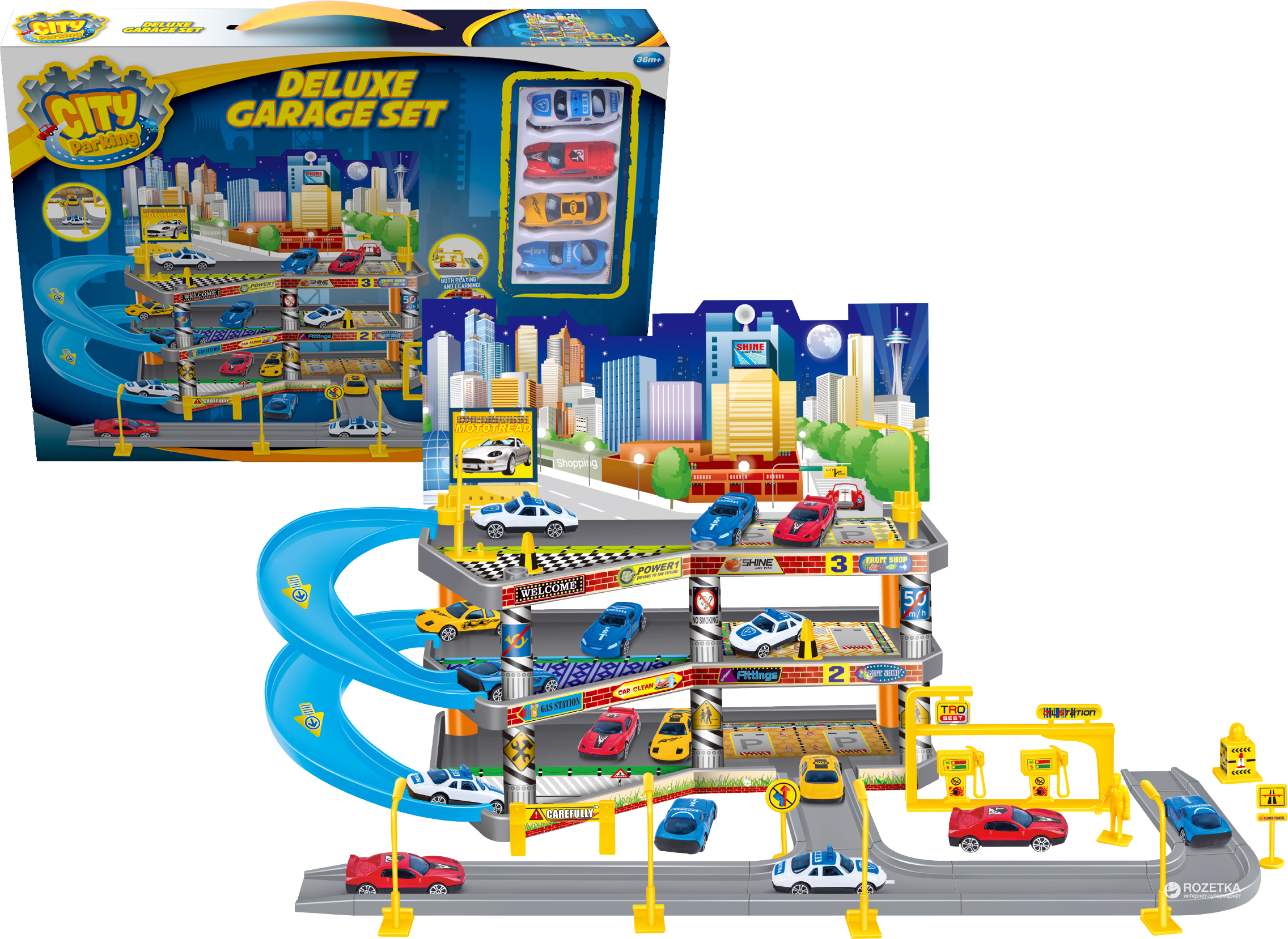 Игровой набор Dave Toy City Parking Парковка с подъемом (32037) – фото ...