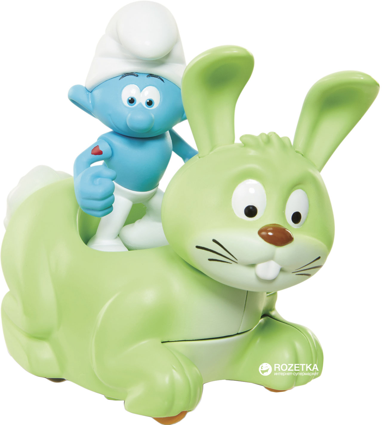 Игрушка инерционная Smurfs Hefty on Bucky Смурфик Здоровань на Баки ...