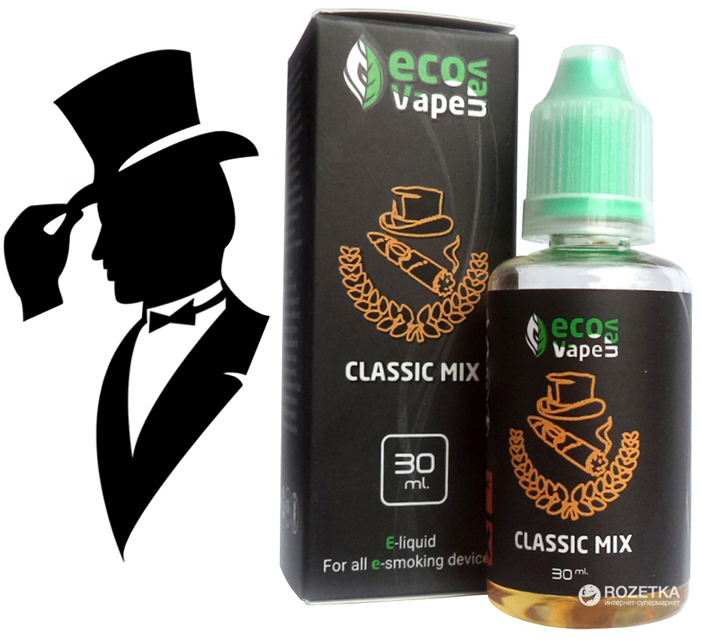 Жидкость для электронных сигарет Eco Van Vape 6 мг 30 мл Classic Mix ...