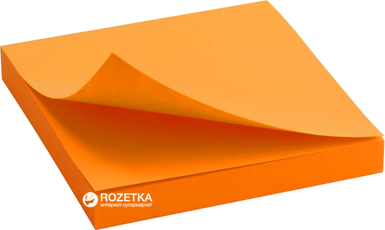 Стикеры Delta by Axent 75x75 мм 100 листов неоновый оранжевый (D3414-15 ...