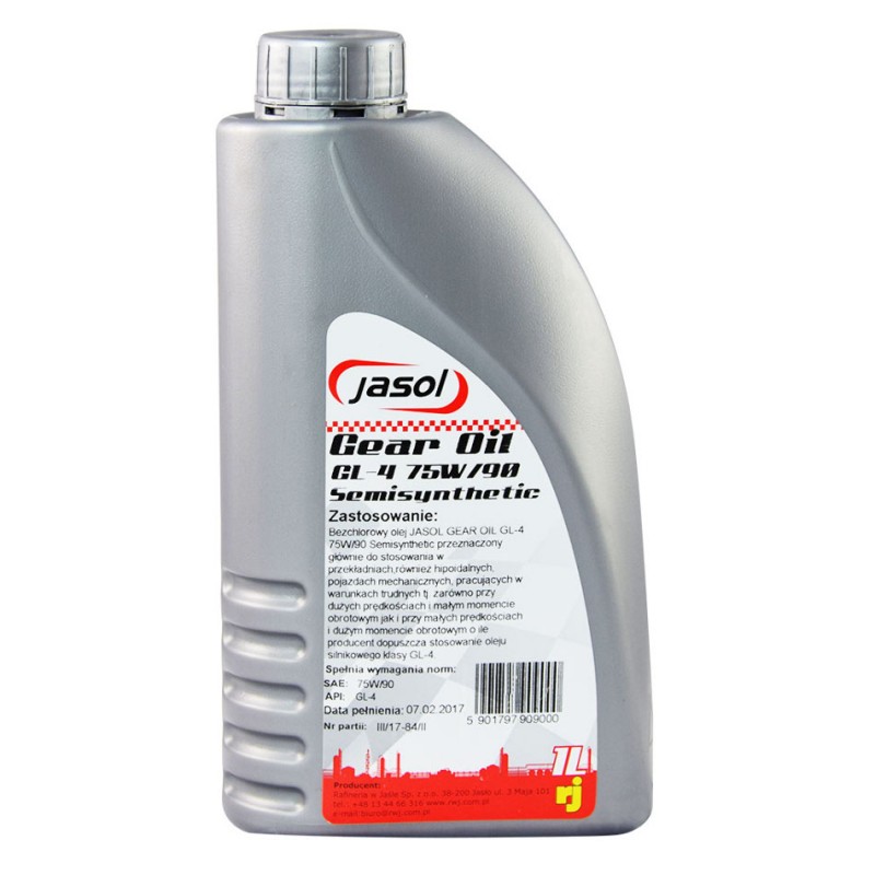 Трансмиссионное масло Jasol Gear Oil semi-synthetic GL-4 75W90 1 литр ...