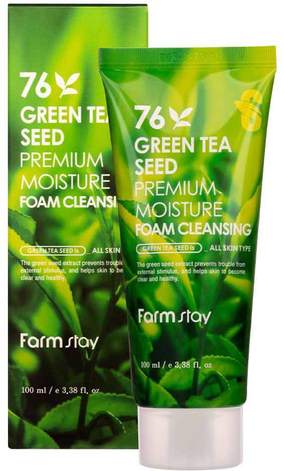 Очищающая пенка для умывания Farmstay Green Tea Seed Premium Moisture ...