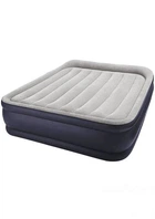 Надувная кровать с встроенным электронасосом двухспальная, серая ТМ ...